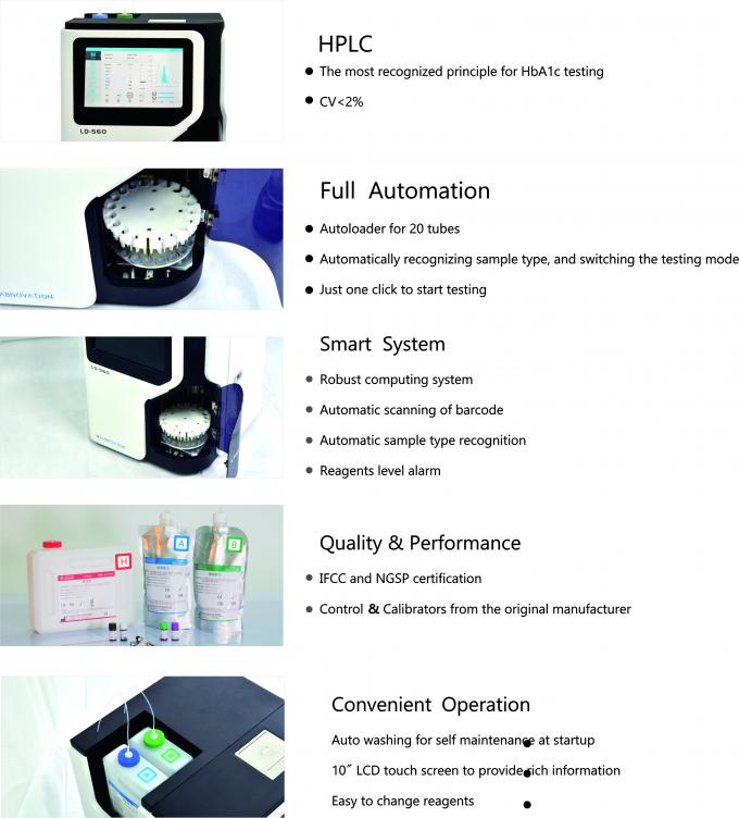 LD-560 Fully Automatic HbA1c Test Analyzer IVD Diagnostic Reagent Hba1c ...