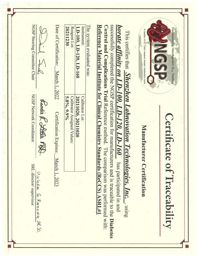 LD-100 One Step POCT HbA1c Analyzer Whole Blood Sample IFCC NGSP ...