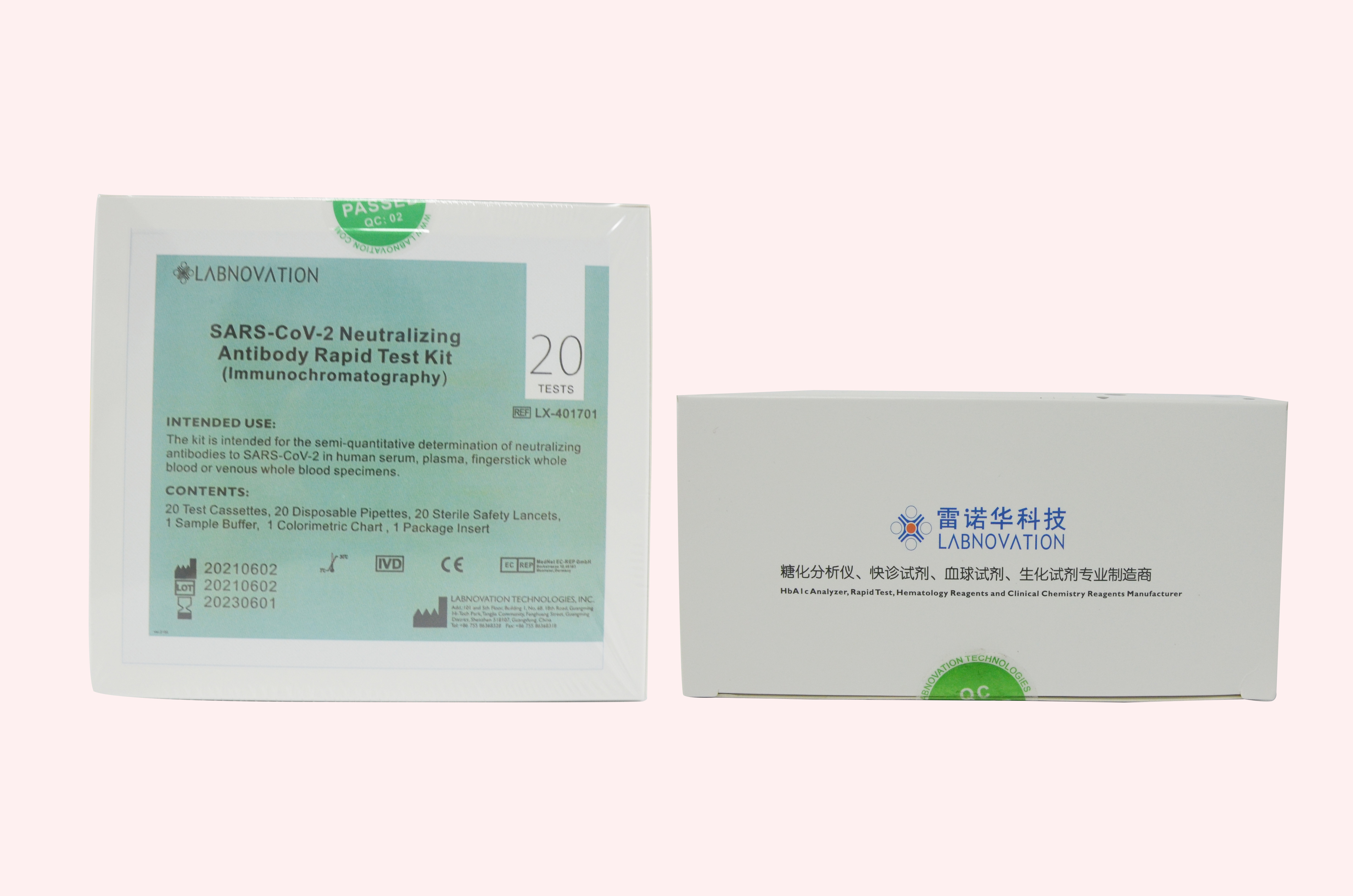 OEM ODM COVID-19 Neutralizing Antibody Test Kit 20 Test Per Box