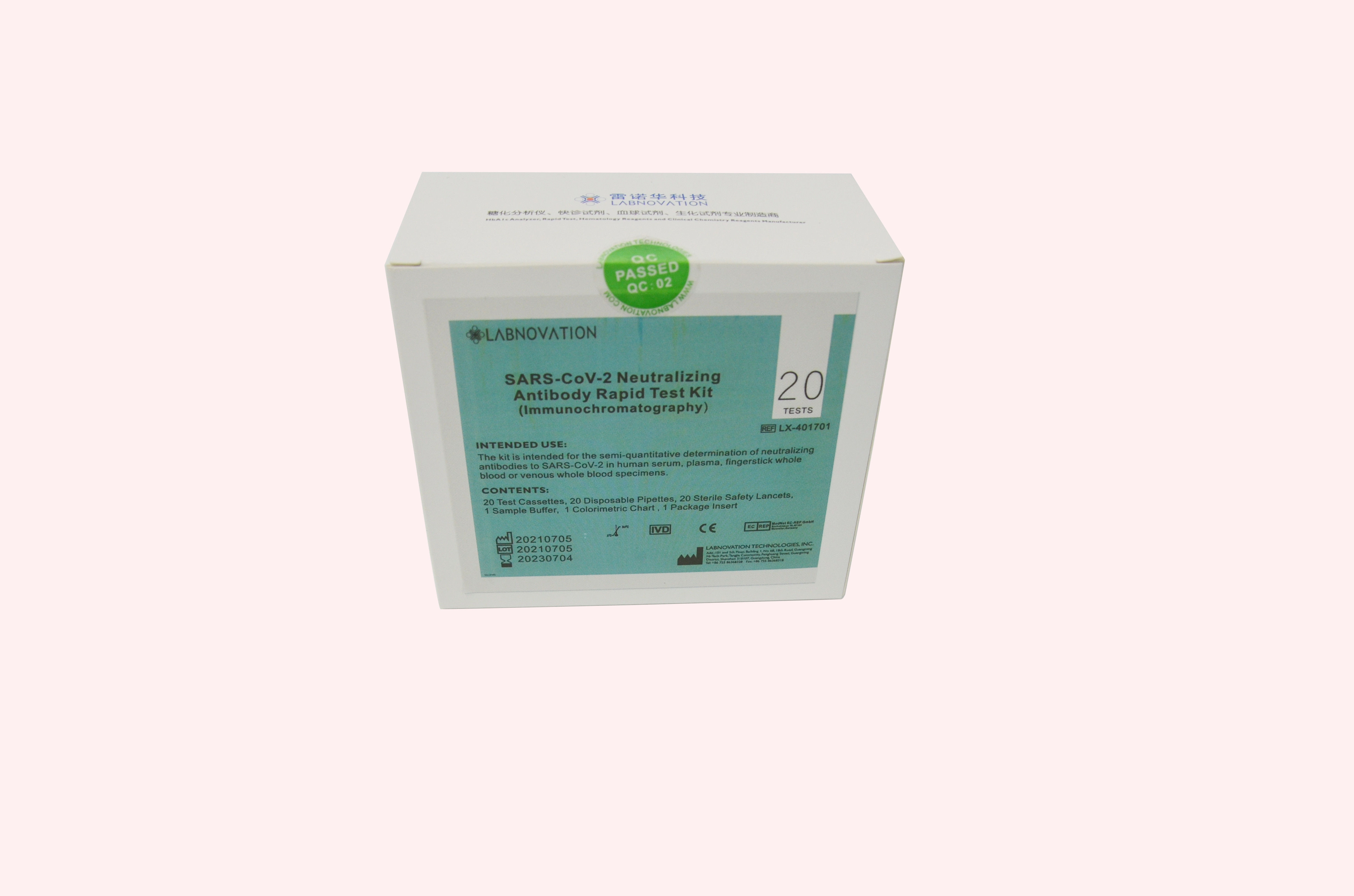 CE SARS CoV 2 Neutralization Antibody Detection Kit For Infection Diagnosis